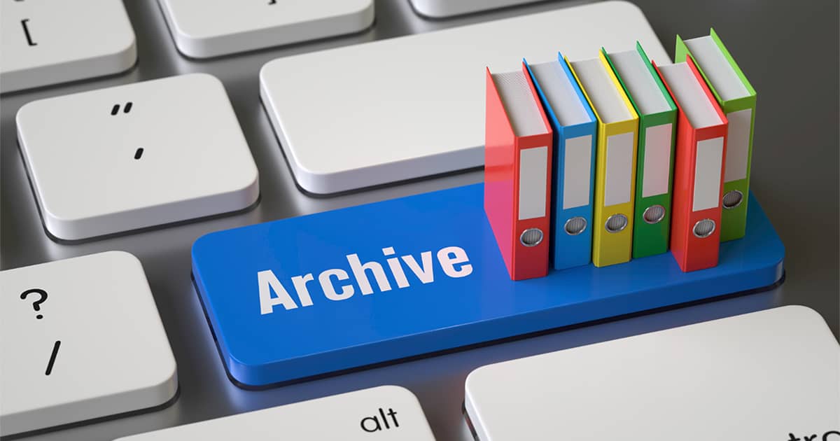 Outlook Archiv: Mit dem Archivieren-Button E-Mails archivieren