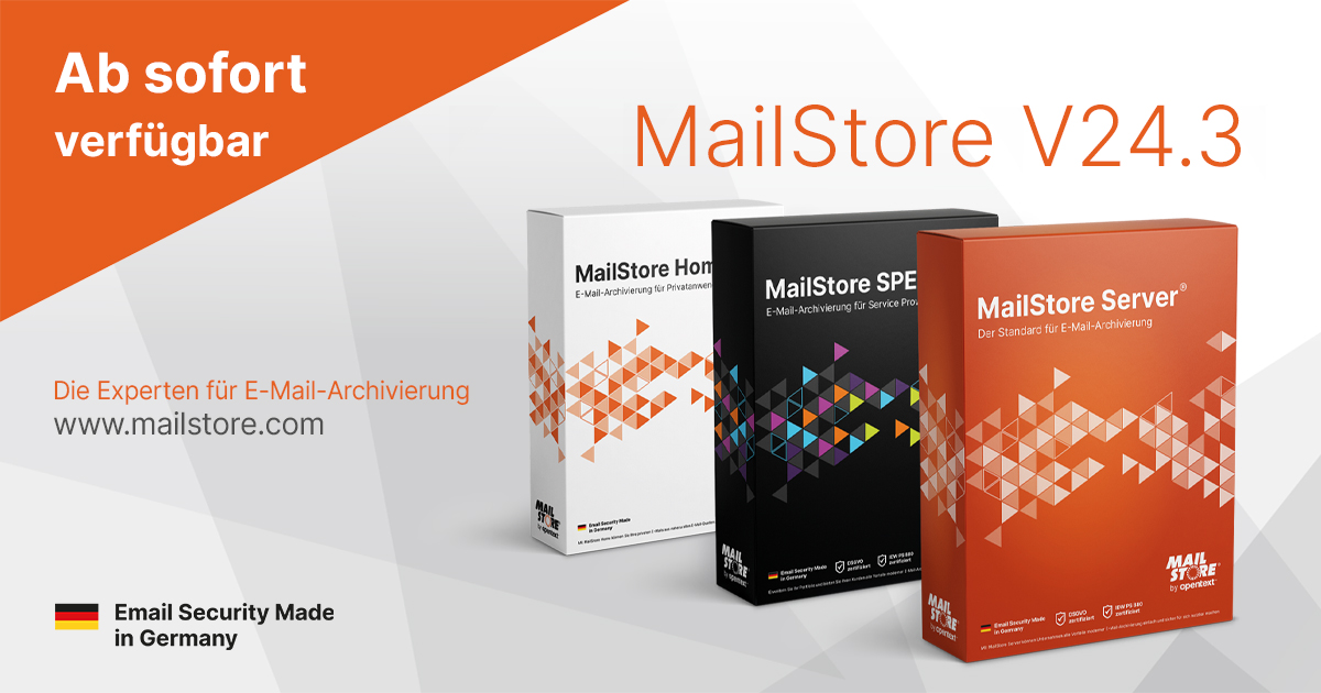 MailStore Version 24.3 ist ab sofort verfügbar!
