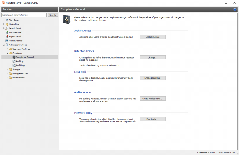 MailStore Server - Email Archiving Software for SMB